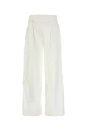 LOIS Viscose-linen Wide-leg Pant - White