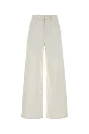 GANNI Organic Cotton Denim Jeans - White