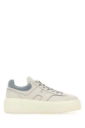 Hogan Leather Platform Sneaker With 4 Cm Sole - White