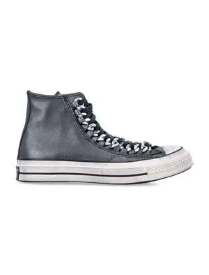 CONVERSE Leather High-top Sneakers With Chain Detailing