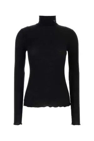 Prada Ribbed Wool-silk Blend Turtleneck Sweater