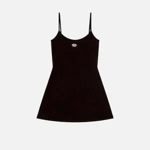 DIESEL® Mini Dress With Ribbed Detailing - Black