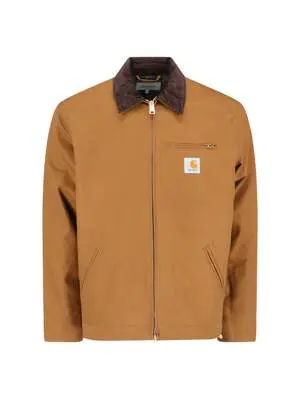 Carhartt Work In Progress Dearborn Canvas Carhartt-style Work Coat In 100% Organic Cotton - Brown