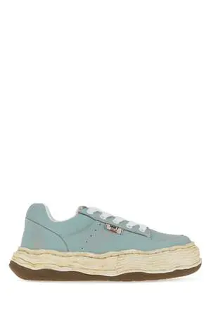 Mihara Yasuhiro Oliver Leather Lace Up Sneakers - Light Blue