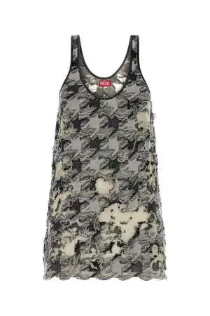 DIESEL® Multicolor Cotton Blend Mini Dress