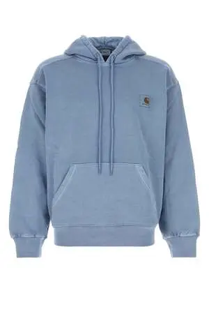 Carhartt Work In Progress Cotton Hooded Nelson Sweatshirt - Light Blue
