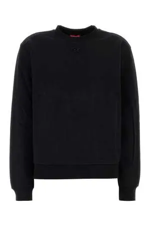 DIESEL® Cotton Sweatshirt With Stretch Blend - Black