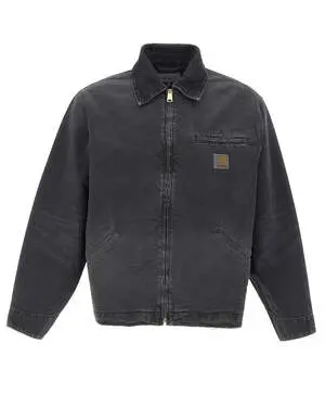 Carhartt Work In Progress Organic Cotton Canvas Zip Jacket - Black-black