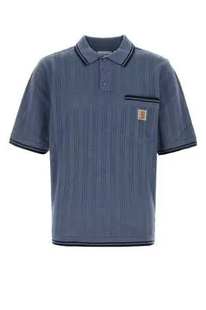 Carhartt Work In Progress Cotton Short-sleeve Ramsey Polo - Light Blue