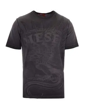 DIESEL® Graphic Crewneck T-shirt - Plum/purple