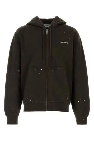 Carhartt Work In Progress Carpenter-style Hooded Zip-up Jacket - Brown