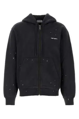 Carhartt Work In Progress Hooded Painter Jacket In 100% Cotton - Black