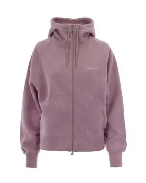 Carhartt Work In Progress Zip-up Hoodie With Drawstring And Logo Detail - Hortensia