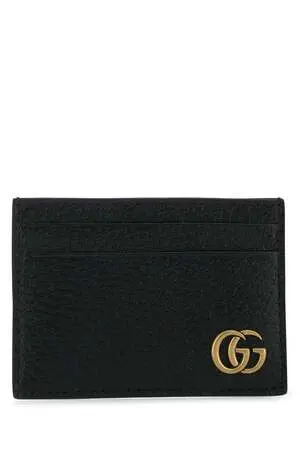 Gucci Marmont Mini Leather Card Holder - Black