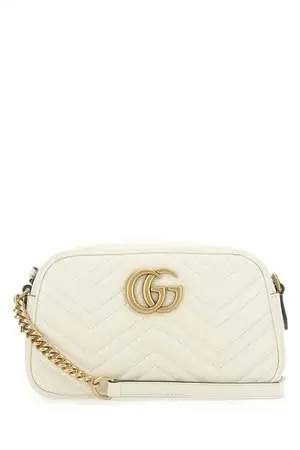 Gucci Ivory Leather Mini Marmont Crossbody Handbag