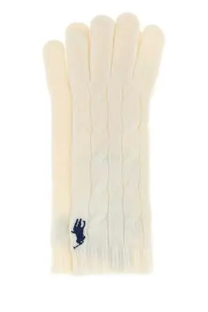 Polo Ralph Lauren Wool-blend Knit Gloves - White