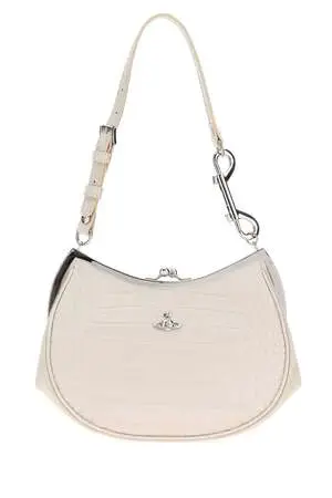 VIVIENNE WESTWOOD 24cm Charm Frame Purse Shoulder Handbag - White