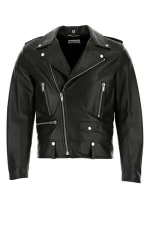 Saint Laurent Lamb Leather Jacket With Cupro Lining - Black