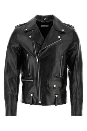 Saint Laurent Lamb Leather Moto Jacket