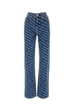 Alexander Wang Printed Denim Jeans - Blue