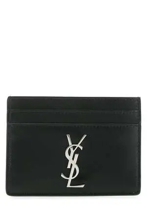 Saint Laurent Monogram Leather Mini Card Case Wallet - 1000