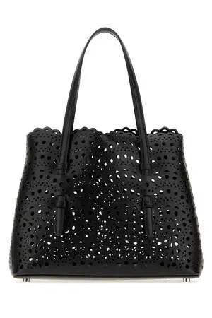 Alaïa Mini Leather Mina 25 Handbag - Black