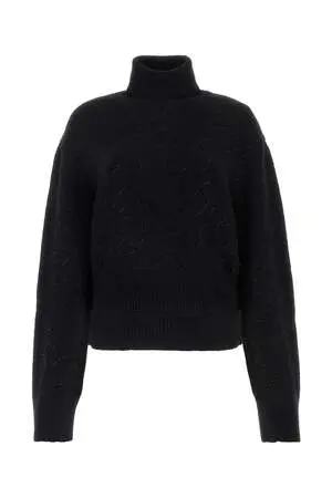 Blumarine Blended Alpaca Knit Sweater For - Black