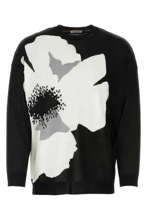 Valentino Garavani 100% Viscose Knit Sweater - Black