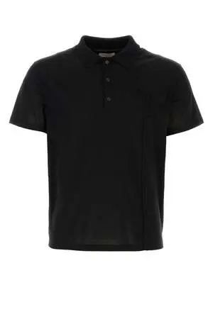 Valentino Garavani 100% Cotton Polo Shirt - Black