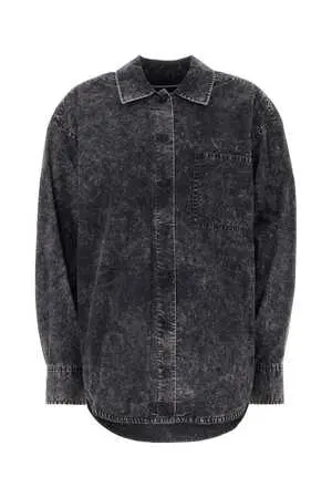 Alexander Wang Oversized Cotton Shirt - Black