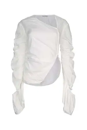 Acne Studios Cotton Shirt With Draped Sleeves