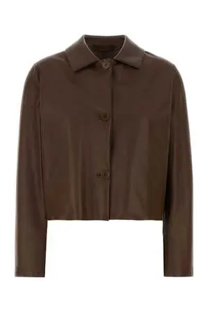 SALVATORE SANTORO Ovine Leather Jacket - Brown