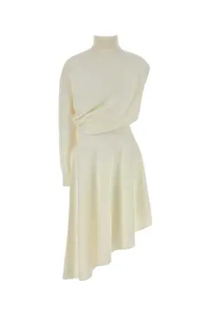 Alaïa Ivory Wool Mini Dress - White