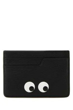 ANYA HINDMARCH Mini Leather Card Holder 10.5 Cm X 7 Cm - Black