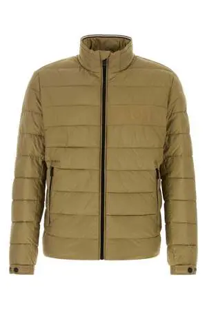BOSS Padded Polyester Jacket With Stand Collar - Green