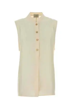 LE KASHA LE KASHA Silk Mandarin Collar Shirt