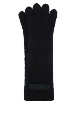 Jacquemus Grosgrain Wool Gloves - Black
