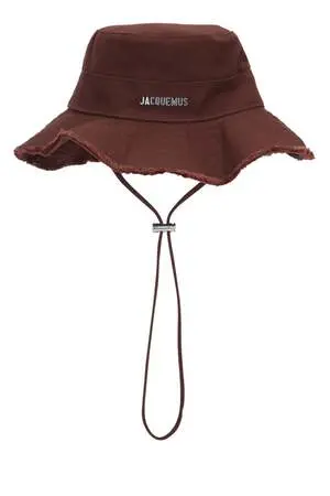 Jacquemus JACQUEMUS Mini Bucket Hat With Drawstring Brown
