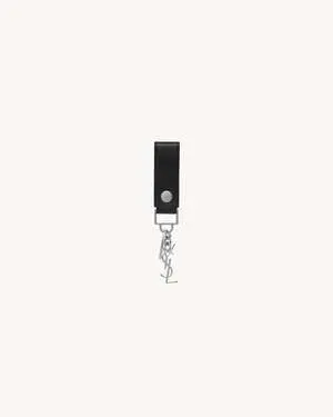 Saint Laurent Monogram Logo Plaque Key Ring - 1000