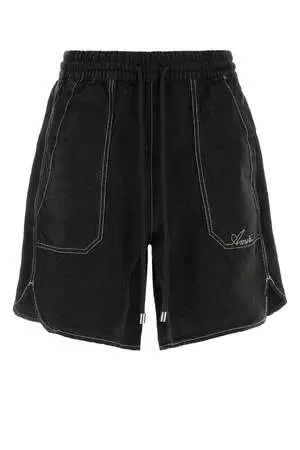 Amiri Bermuda Shorts With Drawstring Waist And Contrast Stitching