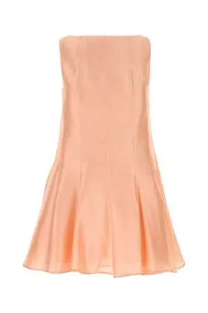 Khaite Peach Twill Mags Mini Dress