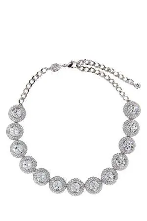 SWAROVSKI Angelic Una Embellished Metal Necklace - Silver
