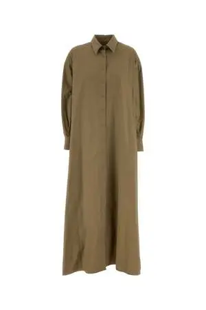 ARMARIUM Stretch Poplin Oversize Shirt Dress - Brown