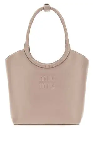 Miu Miu 18 Cm Dove Leather Ivy Mini Handbag For - Grey