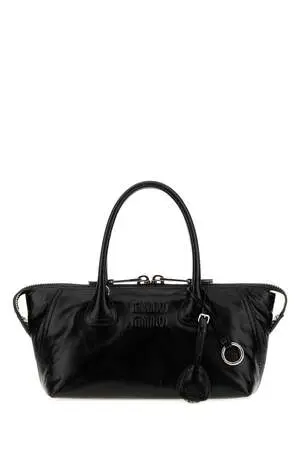 Miu Miu Mini Calf Leather Handbag 24 Cm X 16 Cm X 13 Cm - Black