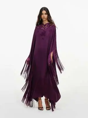 SELF-PORTRAIT Asymmetric Mini Dress With Removable Belt - Viola