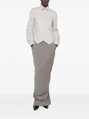 MAISON MARGIELA Cotton Shirt With Classic Collar - Grey