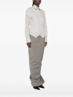 MAISON MARGIELA Cotton Shirt With Classic Collar - Grey