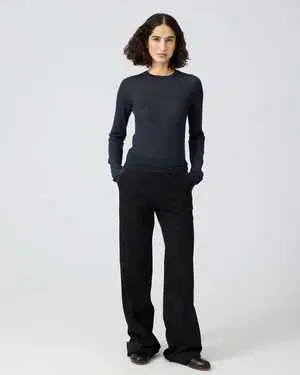 Veronica De Piante Joey Sweater In Superfine Merino - Blue