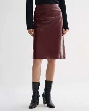 Veronica De Piante Noelia Embossed Leather Pencil Skirt